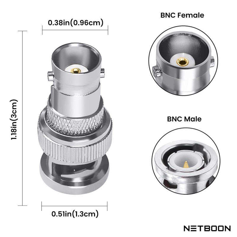 BNC Female to BNC Female Adapter | 50 Ohm RF Coaxial Coupler | BNC ...
