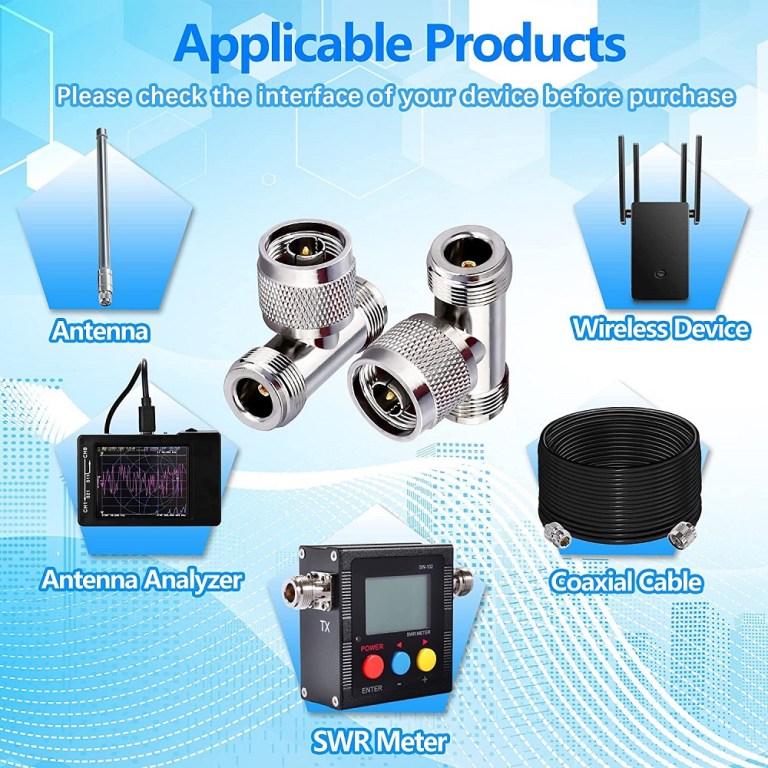 N Male to UHF Female RF Coaxial Adapter | UHF Female to N Male Jointer ...