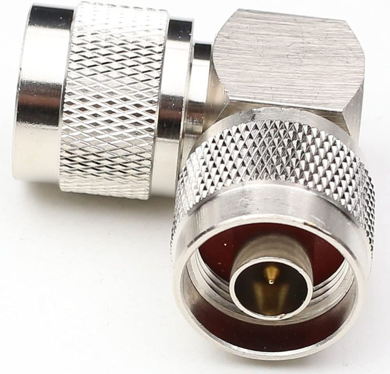 N Male to N Male Right Angle 90 Degree Coaxial Cable RF Adapter – Pack ...