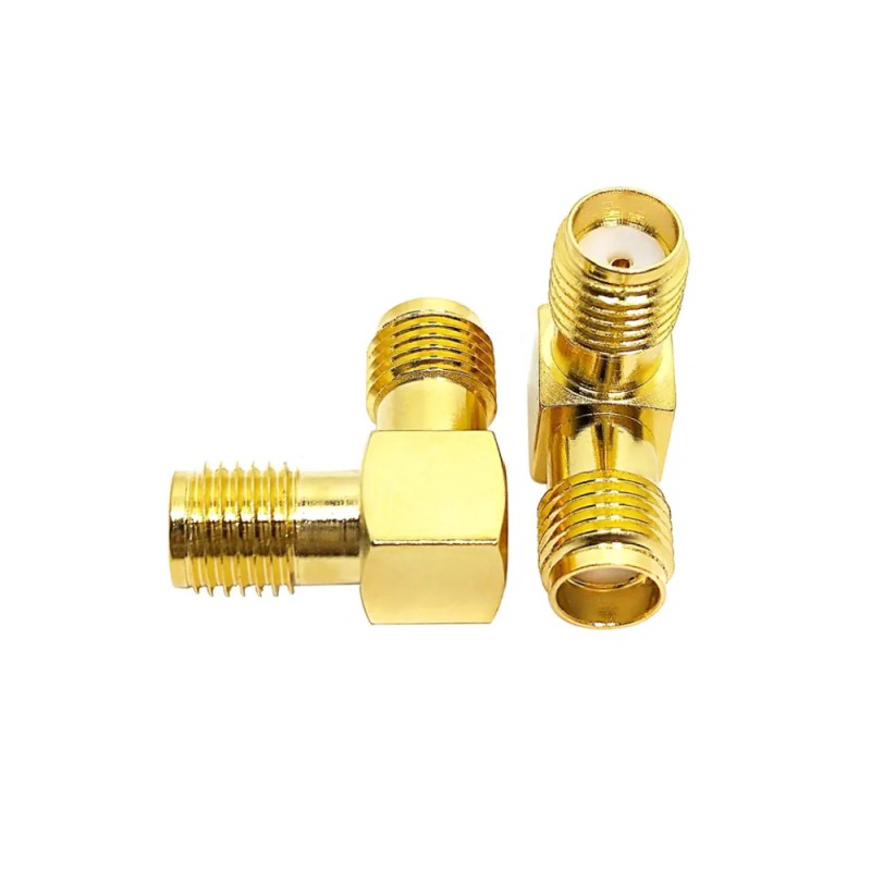 SMA Female to SMA Female Right Angle RF Coaxial Cable Adapter | 90 ...