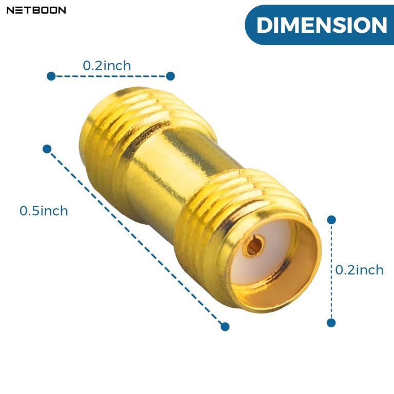 SMA Female to SMA Female Straight Coaxial RF Adapter | 50 Ohm, 6GHz ...