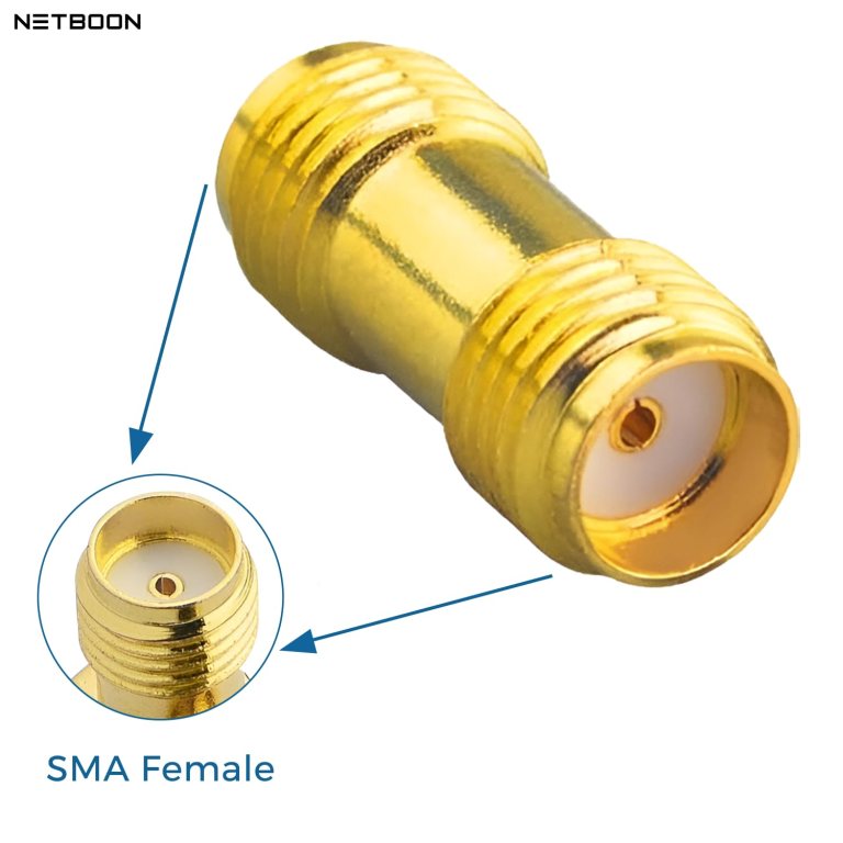 SMA Female to SMA Female Straight Coaxial RF Adapter | 50 Ohm, 6GHz ...