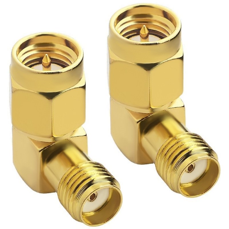 SMA Male to SMA Female Right Angle Coax Adapter | Signal Extension ...