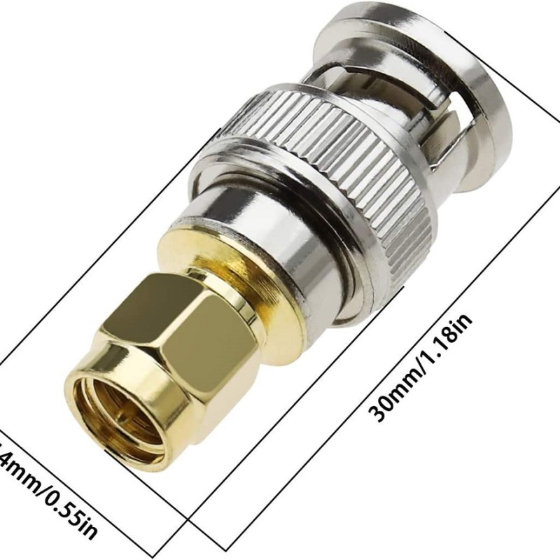SMA Male to BNC Male RF Coaxial Cable Adapter | SMA to BNC Jack ...