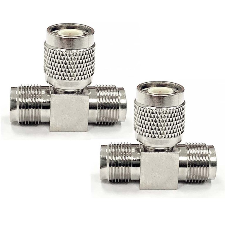 TNC Male to Dual TNC Female Adapter | T-Type RF Coaxial Cable Splitter ...