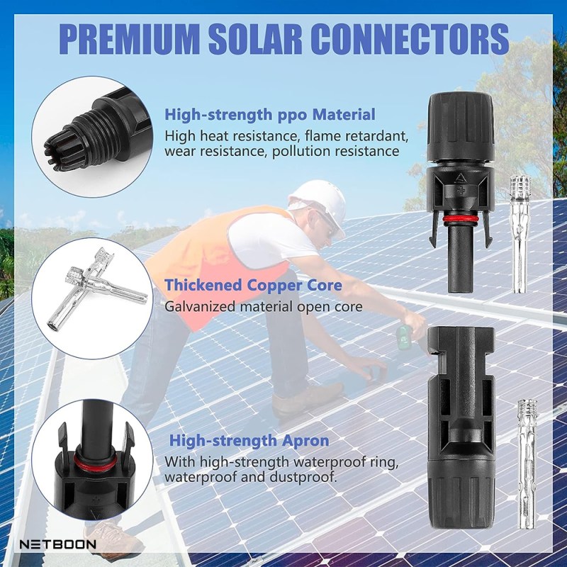 MC 4 Male Female Connector for Solar Panel System Cable | Street Light ...