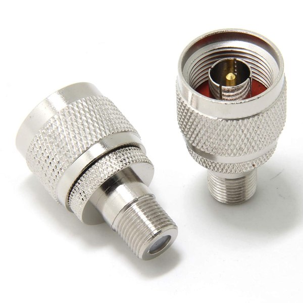 N Male to F Type Female Adapter RF Coax Cable Coupler – Pack of 2 - 4G ...