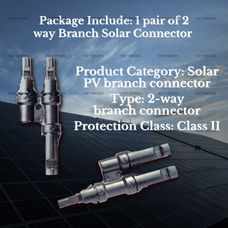 Solar Two Way, 2 in 1 Branch Connector for Solar Generator Battery Pack ...