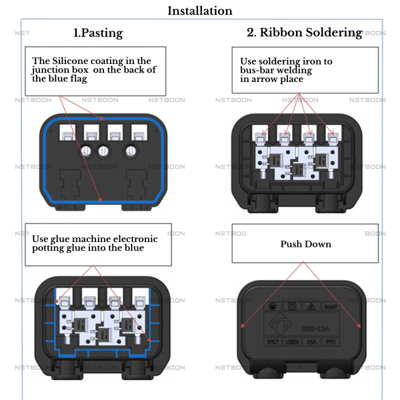 4 Rail Solar Junction Box for Solar Panel System - 4G 5G GSM WIFI ...