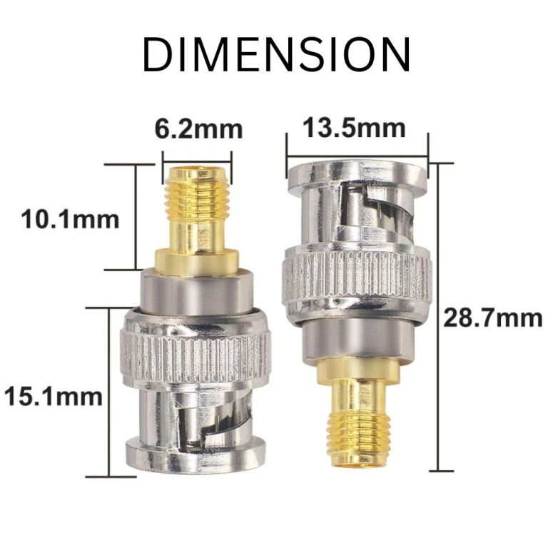 BNC Male to SMA Female Adapter | 50 Ohm RF Coaxial Connector | SMA to ...