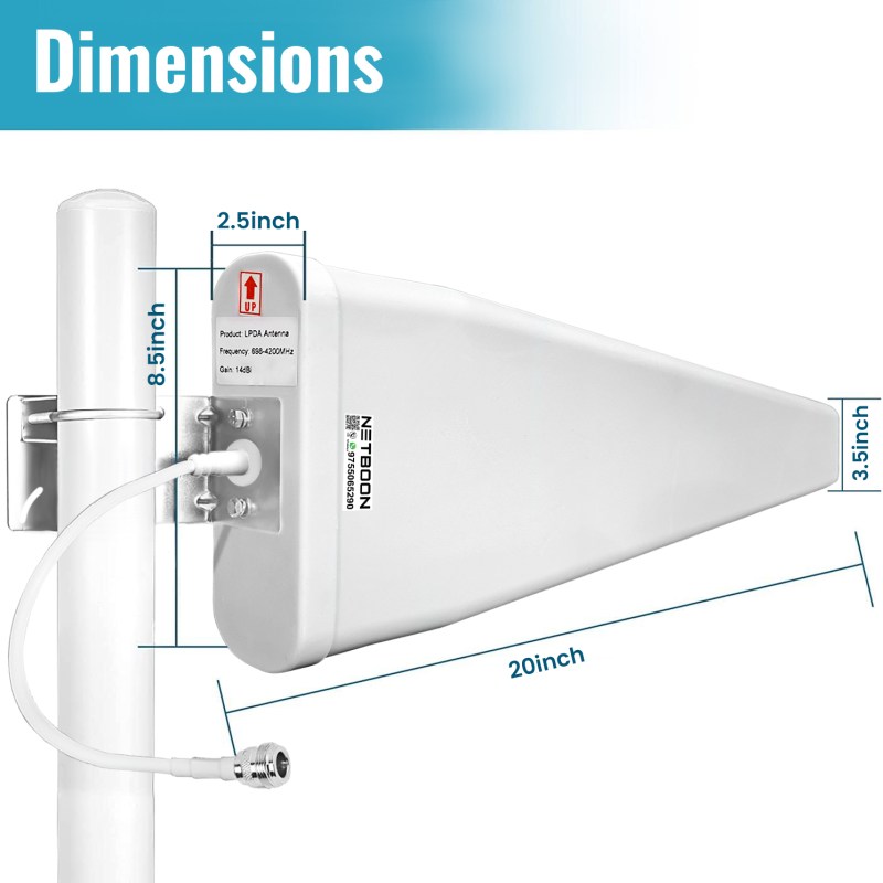 High-Gain 14dBi External Directional LPDA Antenna | 2G, 3G, 4G, 5G ...