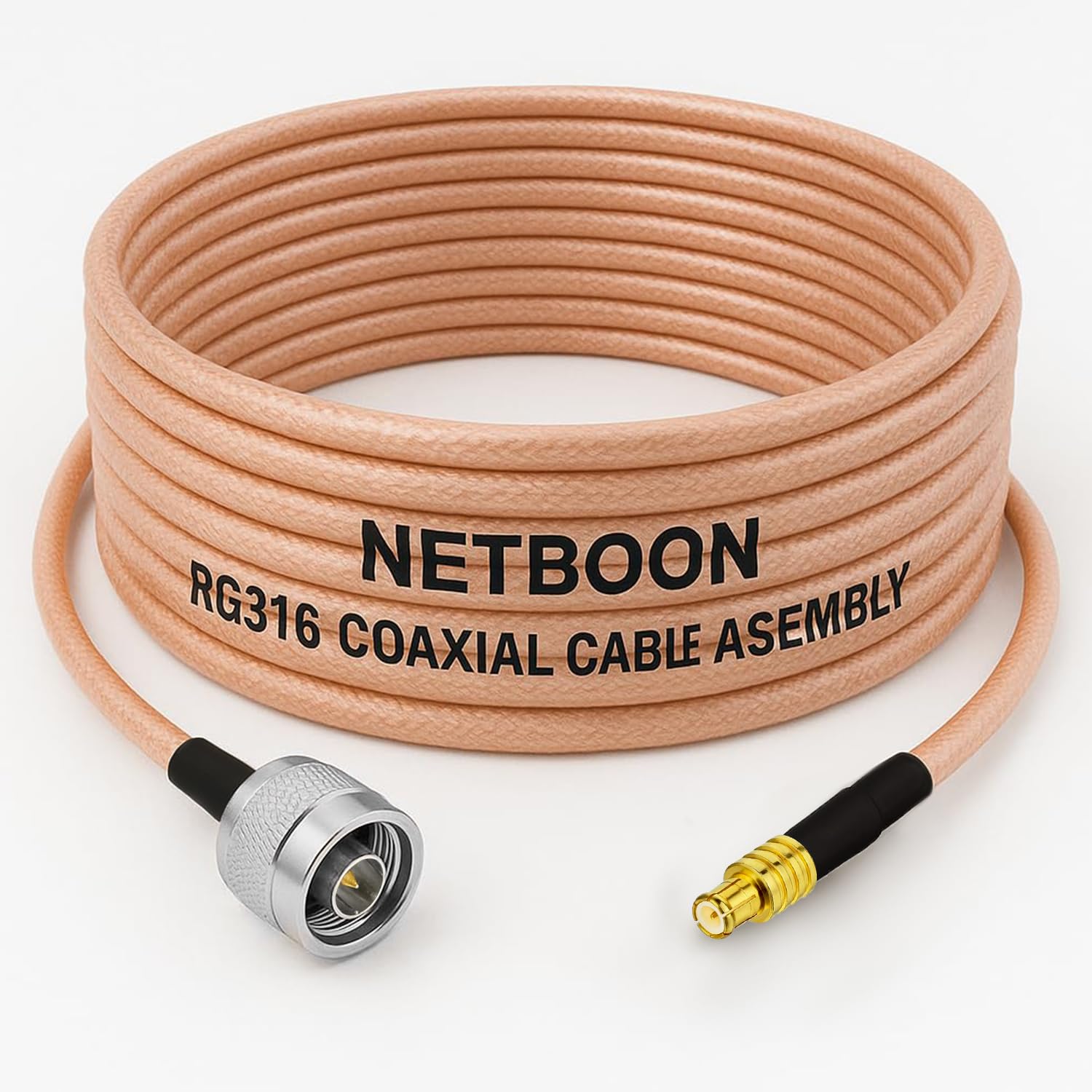 RG316 Coaxial Cable Assembly with N Male to MCX Male Connector | Low ...
