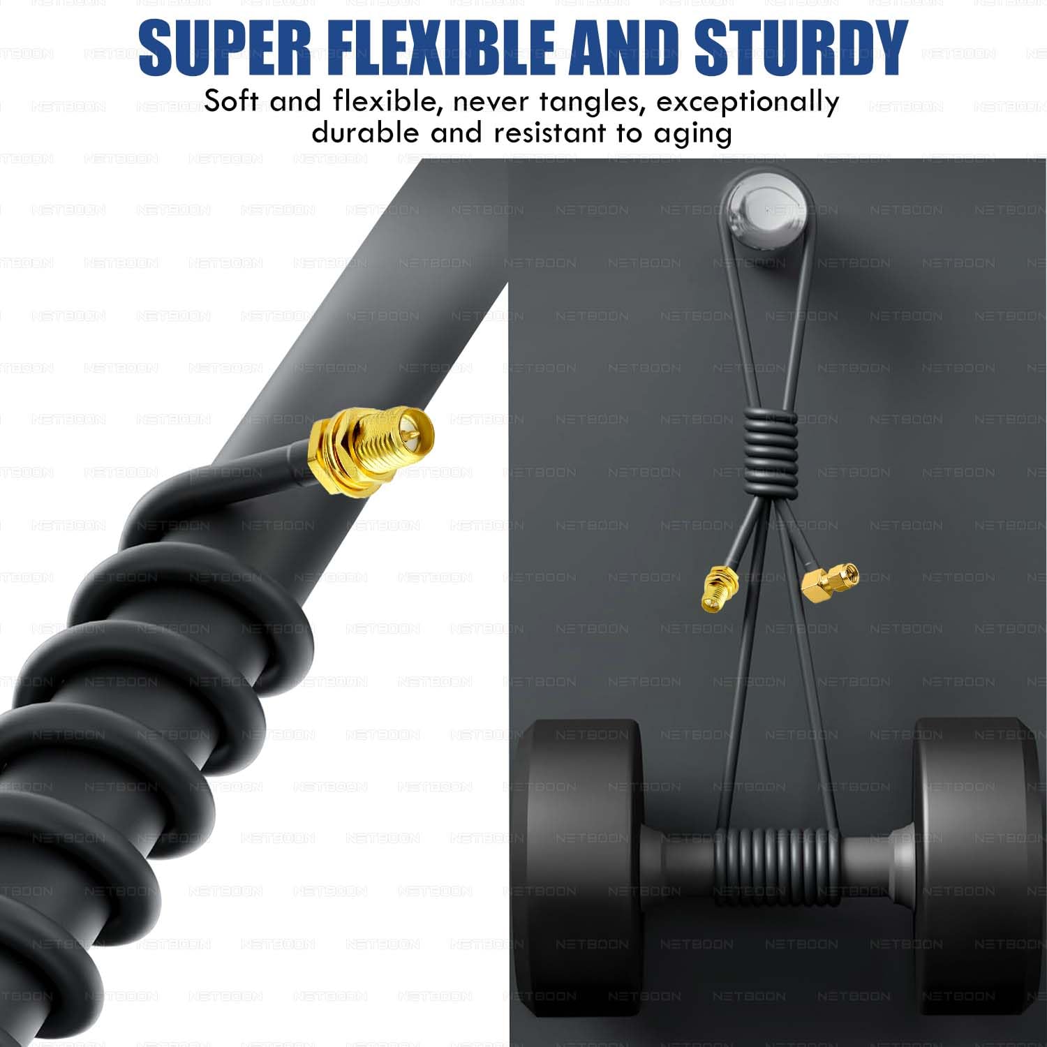 RG58 Coaxial Cable Assembly with RP SMA Female to SMA Male Right Angle ...