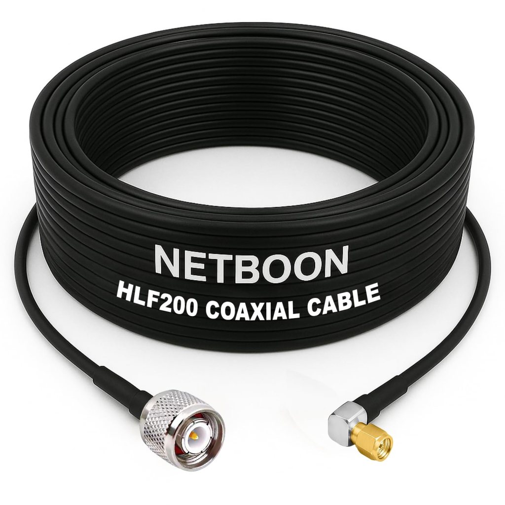 HLF200 RF Coaxial Cable with TNC Male to SMA Male Right Angle Connector ...