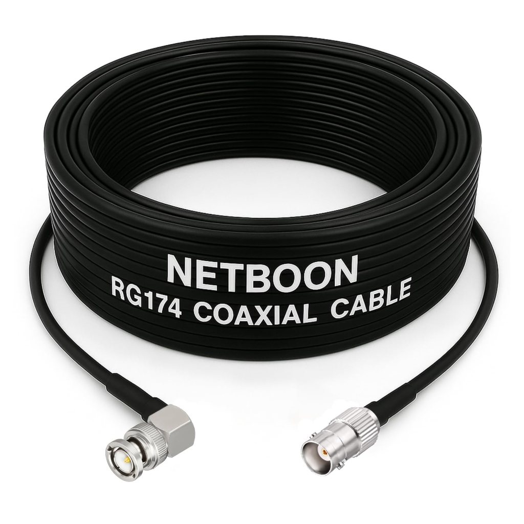 RG174 RF Coaxial Cable with BNC Male Right Angle to BNC Female ...