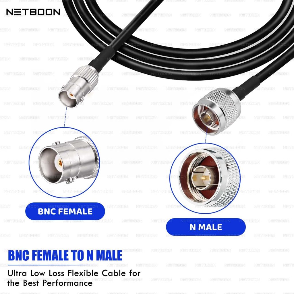 RG174 RF Low Loss Cable with BNC Female to N Male Connector | Flexible ...