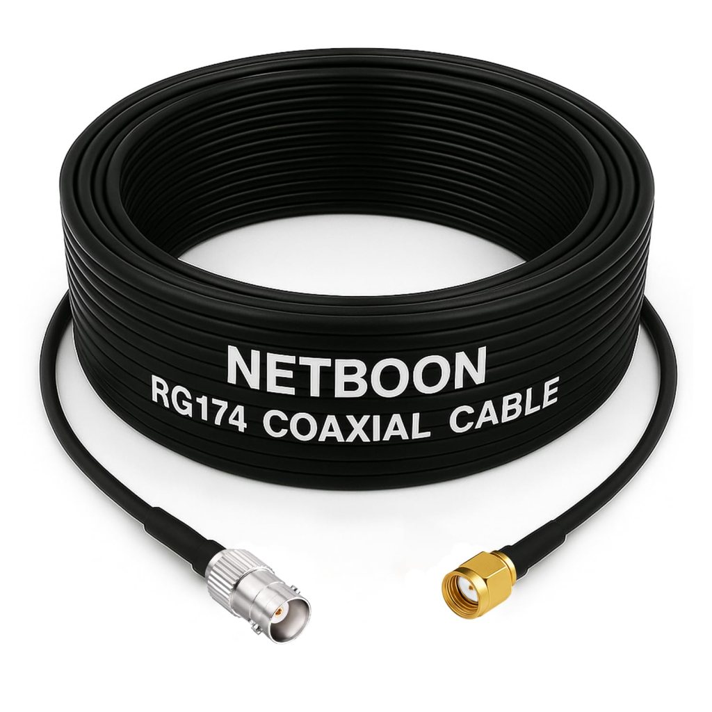 RG174 RF Low Loss Cable with BNC Female to RP-SMA Male Connector ...