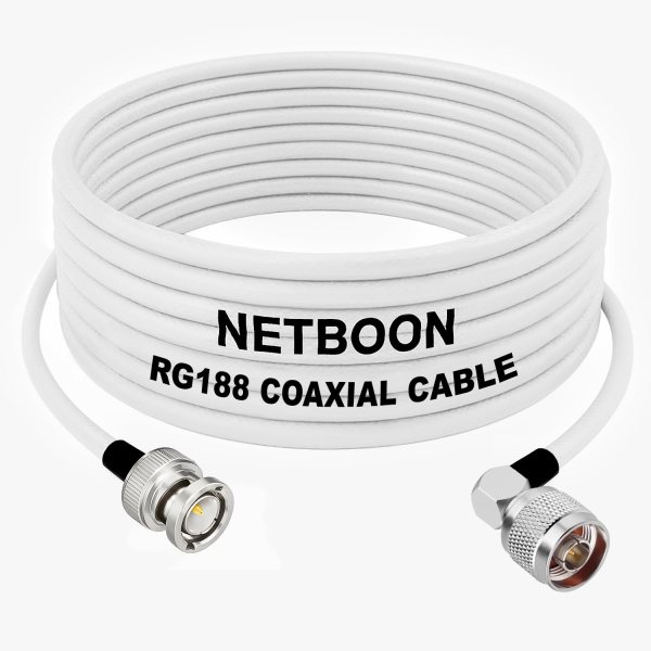 RG188 Low-Loss RF Coaxial Cable BNC Male to N Male Right Angle ...