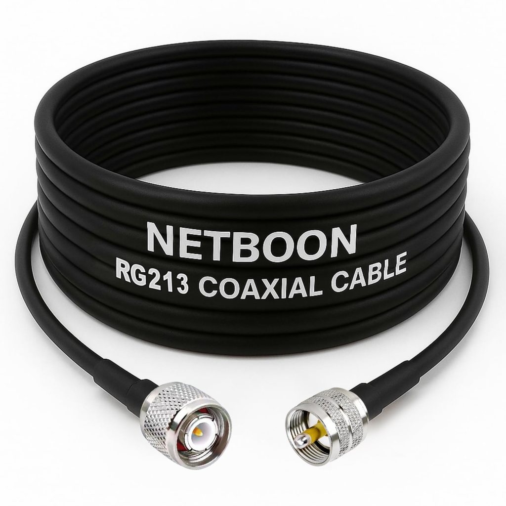 RG213 Flexible Ultra Low Loss RF Coaxial Cable with TNC Male to UHF ...